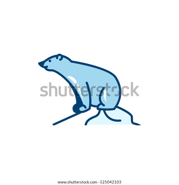 Snow Polar Bear Logo Design Template Stock Vector (Royalty Free ...