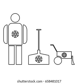 Snow Removal Icon Stock Vector (Royalty Free) 658481017