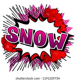 Snow Vector Illustrated Comic Book Style Stock Vector (Royalty Free ...