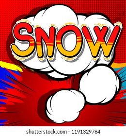 Snow Vector Illustrated Comic Book Style Stock Vector (Royalty Free ...