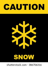 Snow Warning Sign Vector Illustration Stock Vector (Royalty Free ...