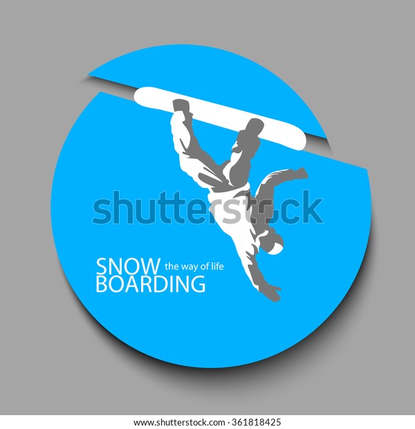 Snowboarding Freestyle Snowboarding Logo Template Winter Stock Vector ...