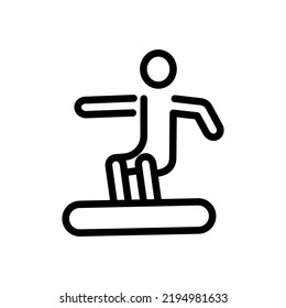 Snowboarding Line Symbol Vector Editable Stroke Stock Vector (Royalty ...