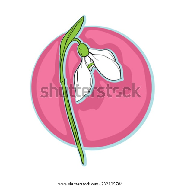 Snowdrop Clip Art Hand Drawn Cartoon Stock Vector (Royalty Free ...