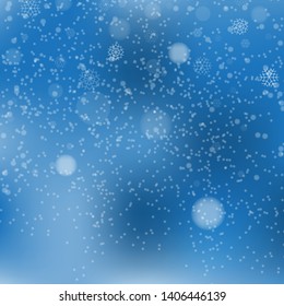 Snowflake Fall On Night Sky Background Stock Vector (Royalty Free ...