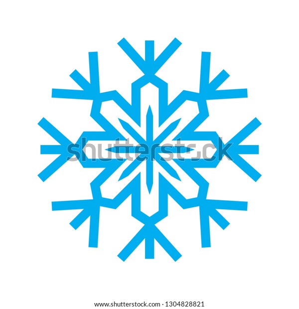Snowflake Icon Cold Stroke Outline Style Stock Vector (Royalty Free ...