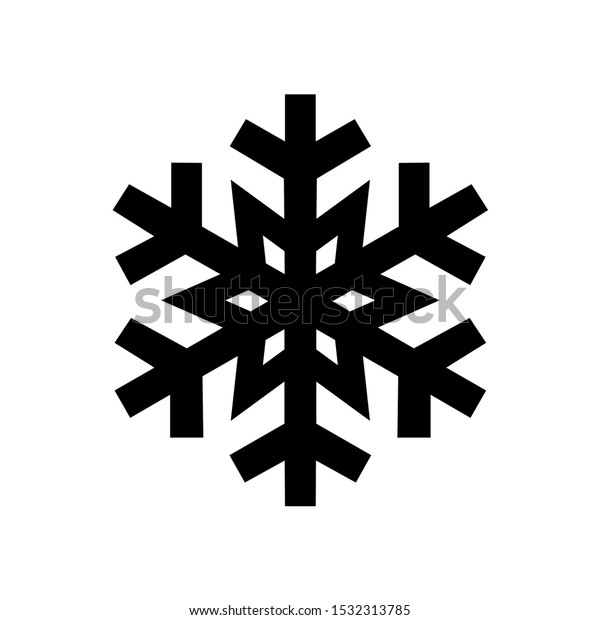 Snowflake Icon Logo Isolated On White Stock Vector (Royalty Free ...