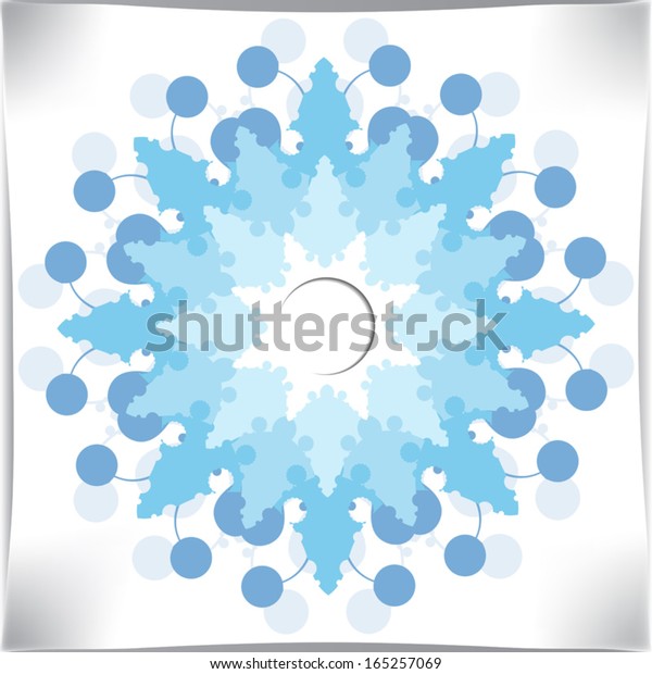 Snowflake Invitation Card On Paper Background Stock Vector (Royalty ...