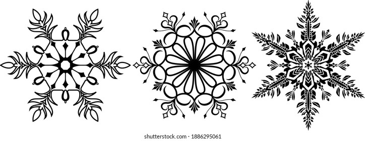 Snowflake Patterns Beautiful Natural Patterns Natural Stock Vector ...
