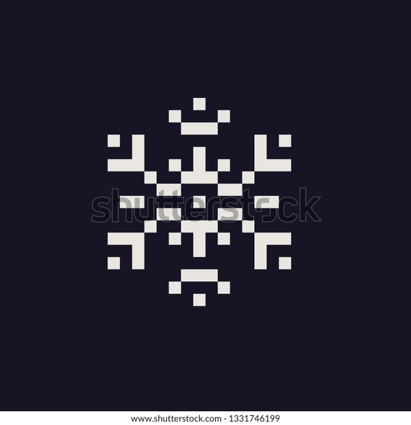 Snowflake Pixel Art 8bit Icon Design Stock Vector (Royalty Free ...