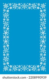 Snowflake Rectangle Frame Vector Illustration Stock Vector (Royalty ...