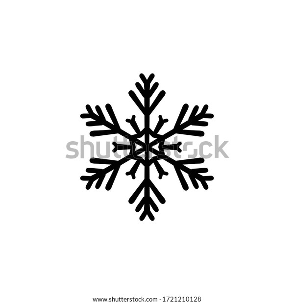 Snowflake Silhouette Ready Print Isolated On Stock Vector (Royalty Free ...