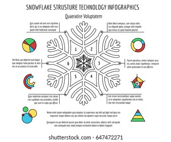 Snowflake Structure Winter Infographic On White Stock Vector (Royalty ...