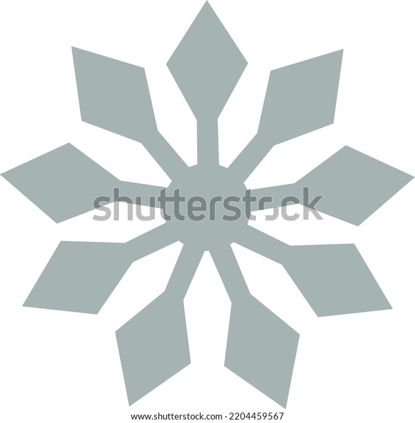Snowflakes Asterisk Vector White Background Stock Vector (Royalty Free ...