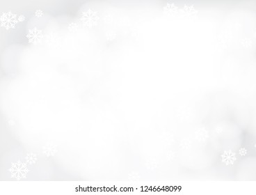 Snowflakes Backgroundmany White Cold Flake Elements Stock Vector ...