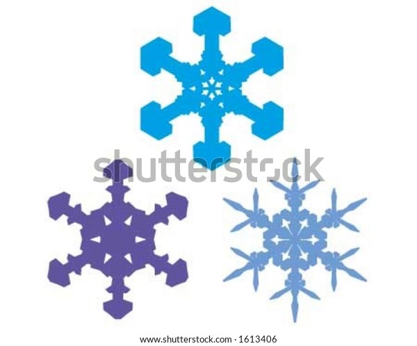 Snowflakes Every Snowflake Unique Stock Vector (Royalty Free) 1613406 ...