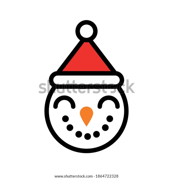Snowman Face Icon Snowman Head Vector Stock Vector (Royalty Free ...