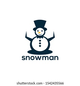 Snowman Logo Design Vector Template Stock Vector (Royalty Free ...
