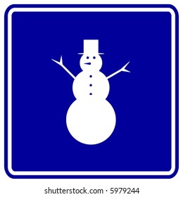 Snowman Sign Stock Vector (Royalty Free) 5979244 | Shutterstock