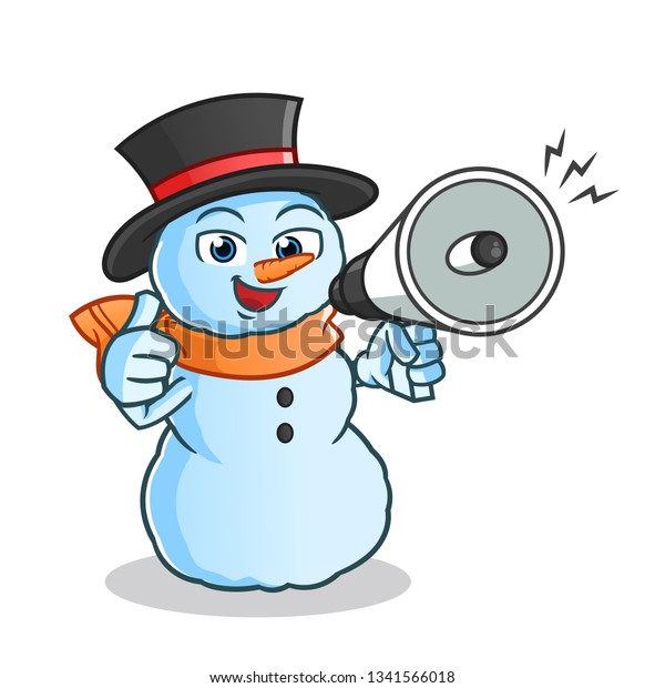 Snowman Toa Happy Mascot Vector Cartoon Stock Vector (Royalty Free ...