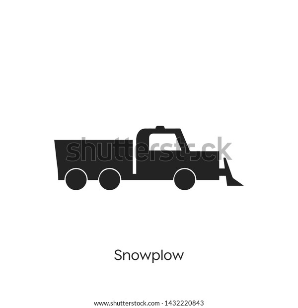 Snowplow Icon Vector Symbol Sign Stock Vector (Royalty Free) 1432220843 ...