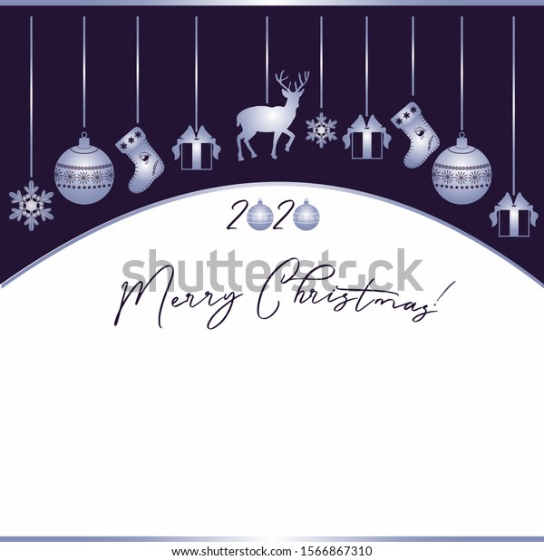 Snowy Winter Landscape Congratulations On Winter Stock Vector (Royalty ...