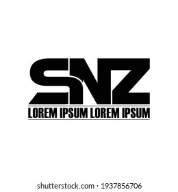 Snz Letter Monogram Logo Design Vector Stock Vector (Royalty Free ...