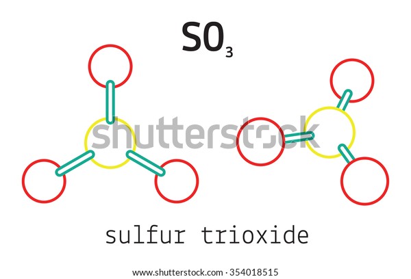 So3 Sulfur Trioxide 3d Molecule Isolated 스톡 벡터(로열티 프리) 354018515