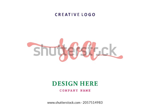 Soa Lettering Logo Simple Easy Understand Stock Vector (Royalty Free ...