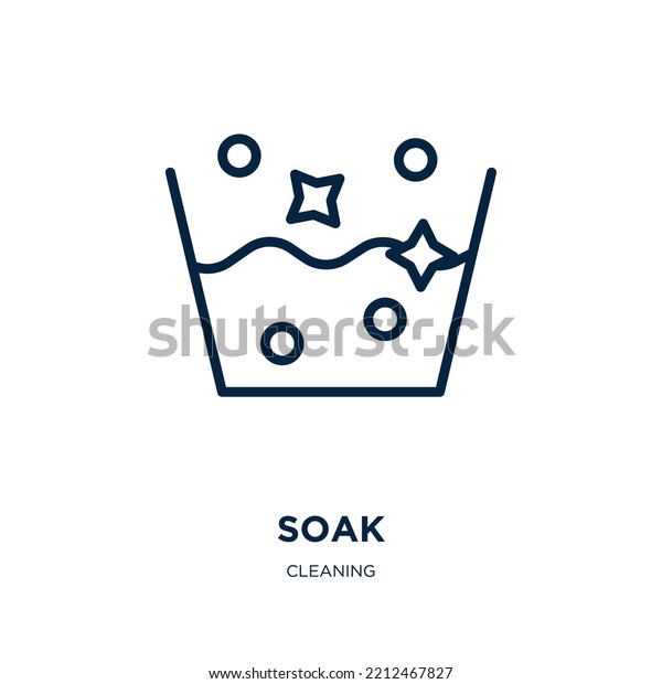 Soak Icon Cleaning Collection Thin Linear Stock Vector (Royalty Free ...