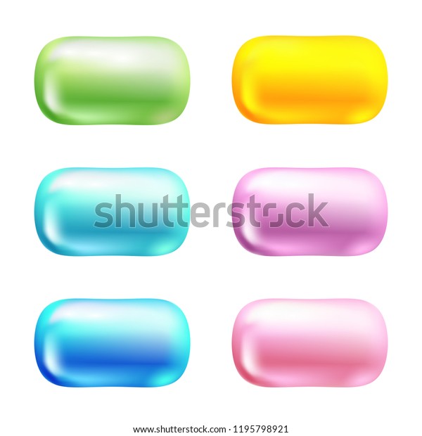 Soap Bar Chewing Gum Collection Bright: เวกเตอร์สต็อก (ปลอดค่าลิขสิทธิ์ ...