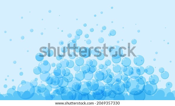 Soap Bubbles Cartoon Style Foam Sample Stock Vector (Royalty Free ...