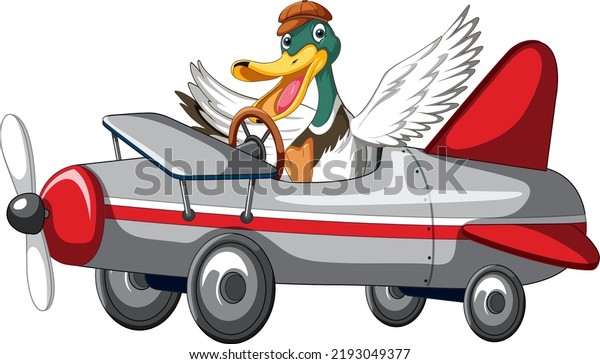 Soapbox Derby Duck Driving Car Illustration Stock Vector (Royalty Free ...