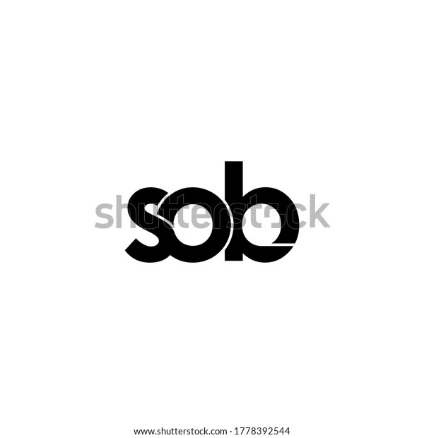 Sob Letter Original Monogram Logo Design Stock Vector (Royalty Free ...