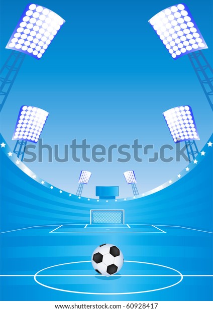 Soccer Abstract Background Blue Stadium Ball Stock Vector (Royalty Free ...