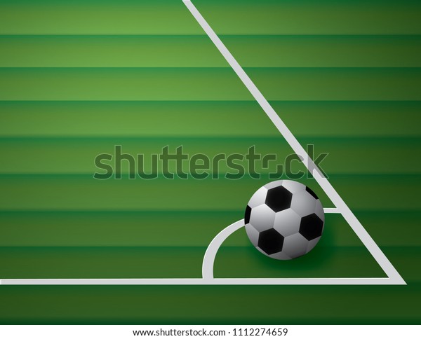 Soccer Ball Corner Kick Position On Stock Vector (Royalty Free ...
