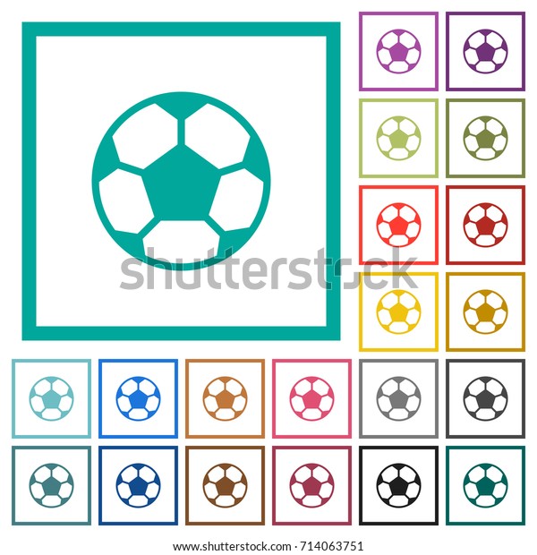 Soccer Ball Flat Color Icons Quadrant Stock Vector (Royalty Free ...