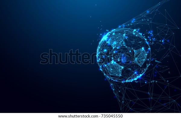 Soccer Ball Goal Lines Triangles Point Stock Vector (Royalty Free ...