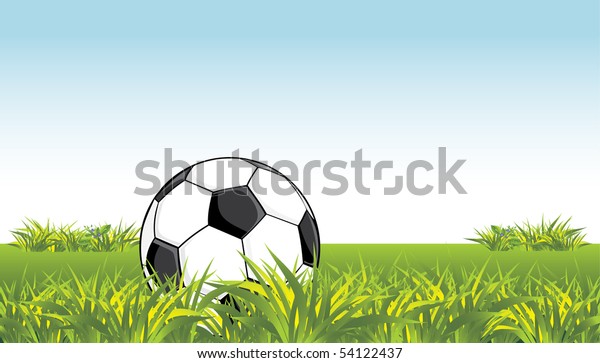 Soccer Ball Grass Vector Stock Vector (Royalty Free) 54122437 ...