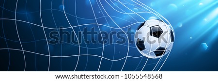 Soccer Ball Grid On Blue Background Stock Vector (Royalty Free ...
