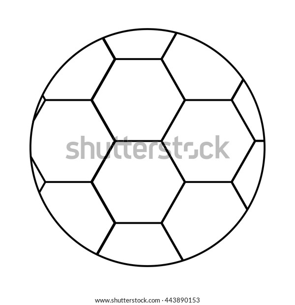 Soccer Ball Icon Outline Style Isolated Stock Vector (Royalty Free ...