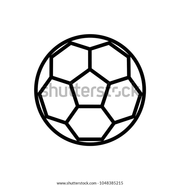 Soccer Ball Line Art Vector Template Stock Vector (Royalty Free ...