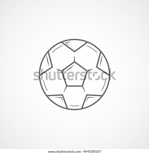 Soccer Ball Line Icon On White Stock Vector (Royalty Free) 494500507 ...