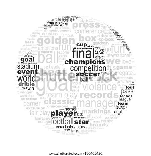 Soccer Ball Made Words Concept Easy Stock Vector (Royalty Free) 130403420