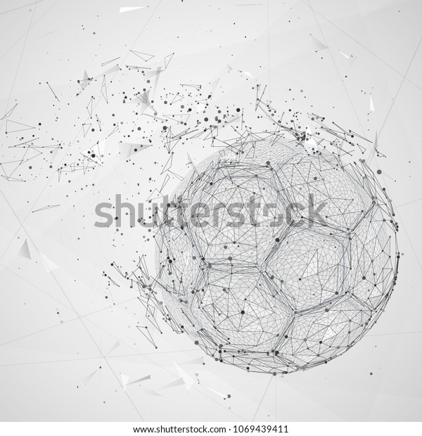 Soccer Ball Modern Abstract Style Breaks Stock Vector (Royalty Free ...