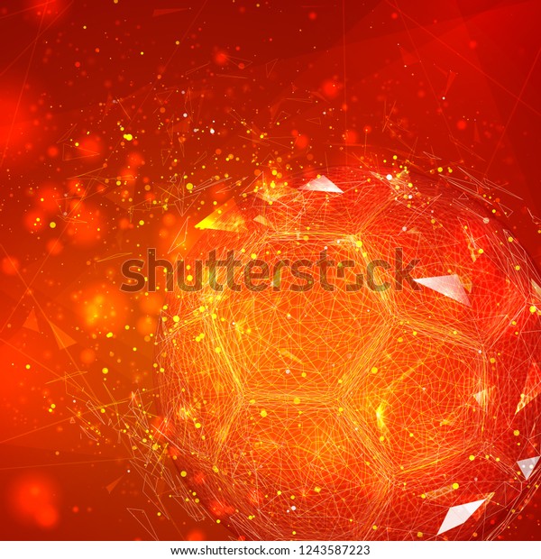 Soccer Ball Modern Abstract Style Breaks Stock Vector (Royalty Free ...