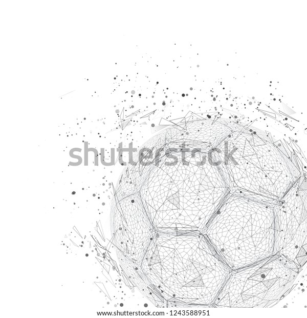 Soccer Ball Modern Abstract Style Breaks Stock Vector (Royalty Free ...