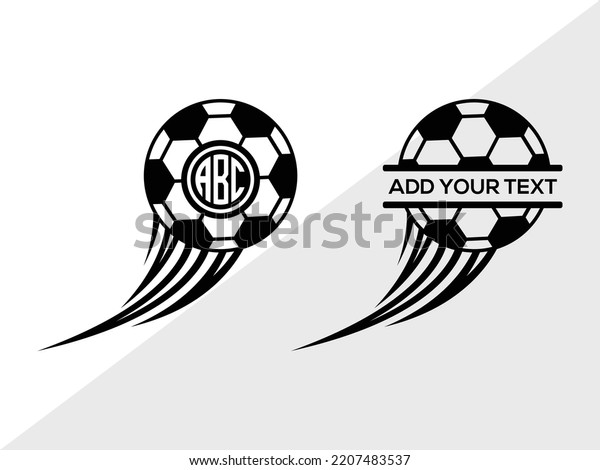 Soccer Ball Monogram Printable Vector Illustration Stock Vector ...