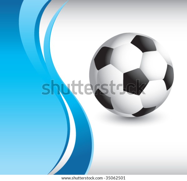 Soccer Ball On Vertical Wave Background Stock Vector (Royalty Free ...