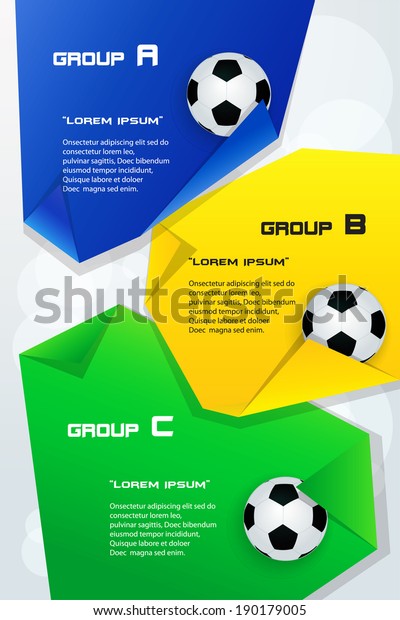 Soccer ball Poster Soccer ball banner design White Brazil flag color ...